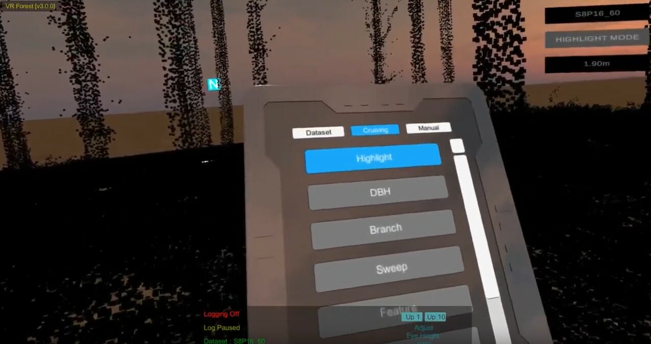 Virtual Reality Forest Inventory Tree Quality Assessment May 2019